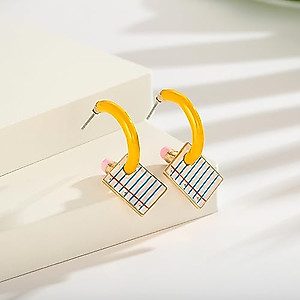 INNERDIVA Pencil Dangle Earrings for Teacher Teacher Appreciation Gifts Back To School Jewelry Gifts