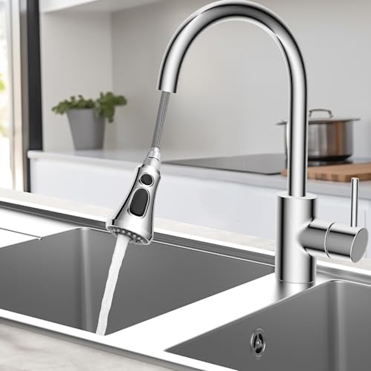 88624000 Replacement Pull-out Faucet Hose Compatible with Hansgrohe Kitchen Faucets Standard Non-Select Single Hole, Kitchen Faucet Spray Hose 59 Inches