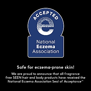 SEEN Shampoo & Deeper Conditioner, Fragrance Free -Non-Comedogenic & Sulfate-Free Hair Shampoo & Conditioner- Safe for Sensitive, Eczema Prone Skin