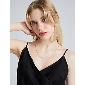 Waitsoul 925 Sterling Silver Singapore Chain Lobster Clasp 2mm Necklace for Women Silver Chain for Women Silver Necklace Chain 16 Inches Gifts for Her