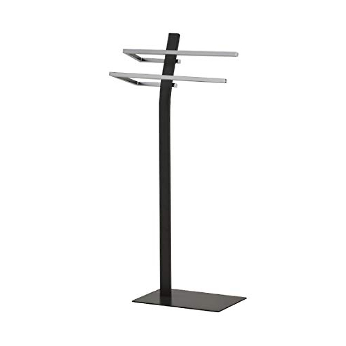 Kings Brand Furniture - Sierra Metal Freestanding Bathroom Towel Rack Stand, Black/Chrome