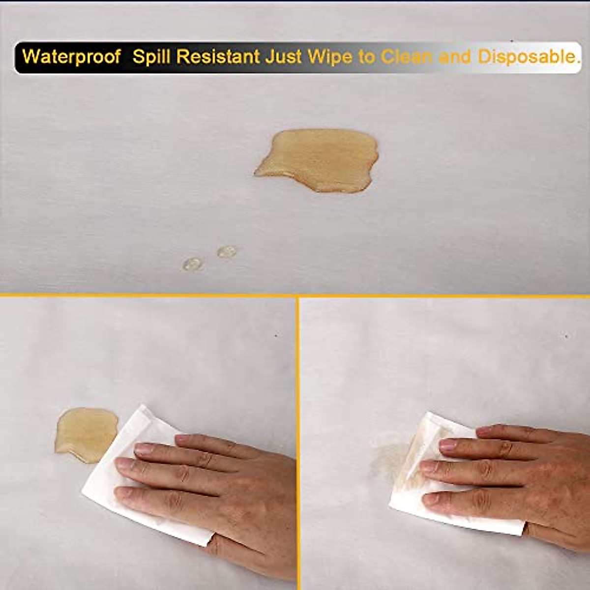 Disposable Baby Splat Mat for Under High Chair, 20 Packs Large Waterproof Spill Floor Mat, Portable Play Mat and Table Cloth