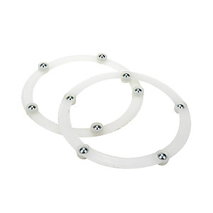 Geesatis 4 Pcs Acrylic Lazy Susan Turntable Bearing Swivel Organizer Revolving Display Base Smooth Turnable, 3.5 inch Diameter, White