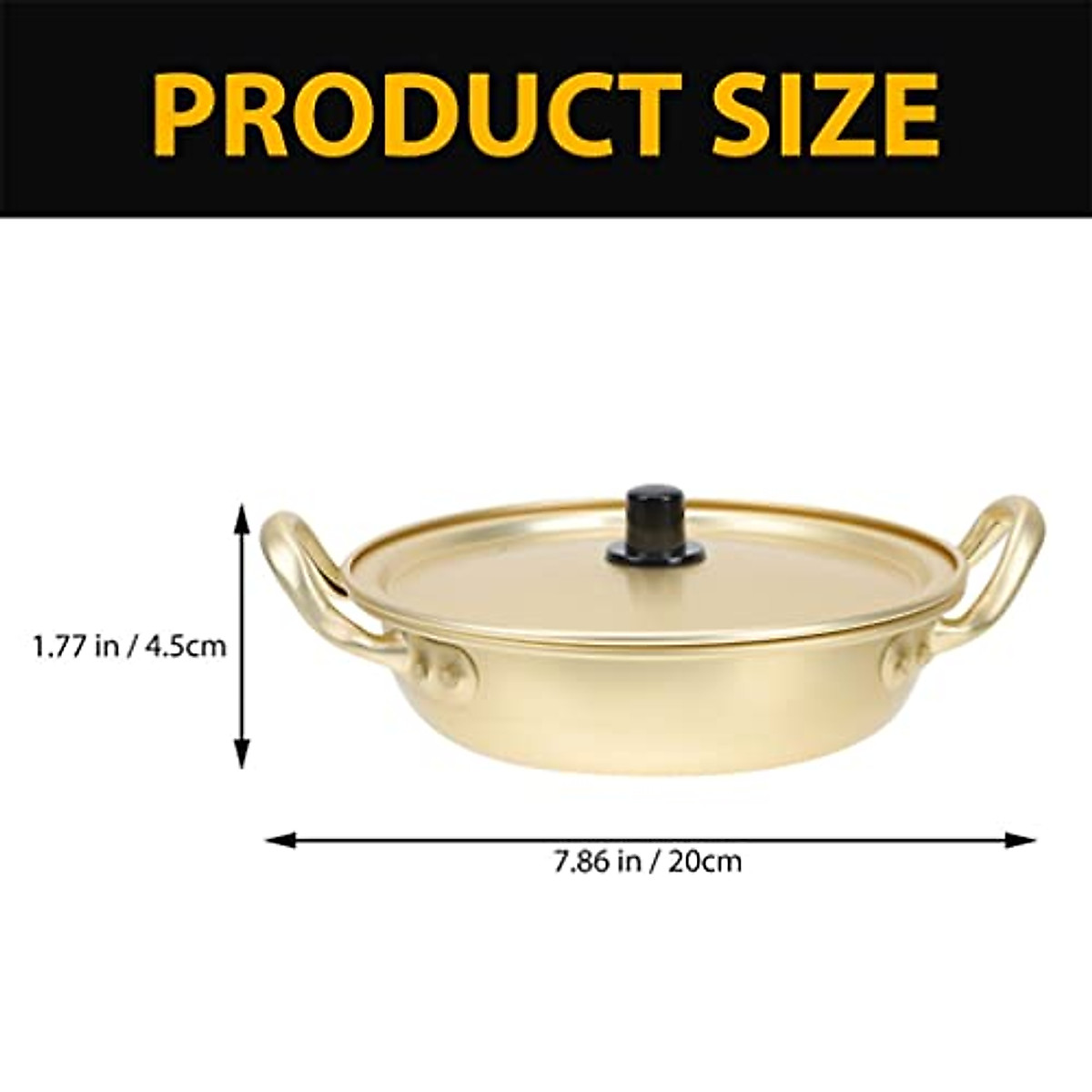 Happyyami 1 Set Ramen Pot Stovetop Korean Ramen Noodle Pot Korean Noodle Pot Korean Ramen Pan Large Pot Soup Pan Hotpot Pots Instant Hot Pot Ramen Cookware Multifunctional Pot Steam Aluminum