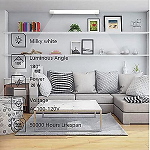 LED Ceiling Light Fixture 2FT, LED Shop Lights for Garage 4000K, IP66 Waterproof LED Garage Light,Ceiling and Under Cabinet Light, 30W 3300 LM Tube Light for Hallway Kitchen Workbench Office (2FT)