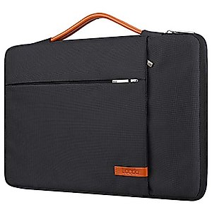 Lacdo 360° Protective Laptop Sleeve Case for 15 inch New MacBook Air M2 2023 A2941, 15 inch MacBook Pro A1990 A1707, Dell XPS 15 Plus 2022-2020 Computer Bag, Shockproof, Water-Resistant, Black