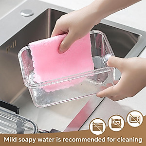 JINXIUYONGYUE Freshman box, lunch box, food and fruit storage container, sealed and leak proof, containing 35.8 ounces, 14.7 ounces, container, and two cleaning cloths