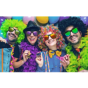 Fsmiling Womens Mens Sunglasses bulk Adults Party Sunglasses Neon Sunglasses Set Color Mirror Lens UV Blocking 15 Pack