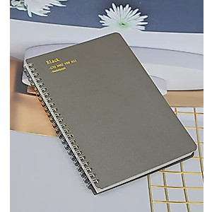 Yansanido Spiral Notebook, 4 Pcs 4 Color A5 Thick Plastic Hardcover 7mm College Ruled Paper 80 Sheets (160 Pages) Journal for School and Office Supplies (4 Pcs A5)