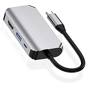 TWDYC USB Hub，Type-C Docking Station Type C to HDMI-Compatible 4K to VGA USB Splitter Hub