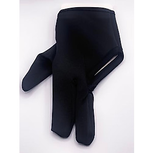 Stilnati Heat Resistant Gloves for Hair Styling Curling, for Barber, Hair Straightening, Keratin Treatment, Curling, Flat Iron, 3 Fingers Glove Hairdressing, Hand Protective Glove, Black, 1 Pcs