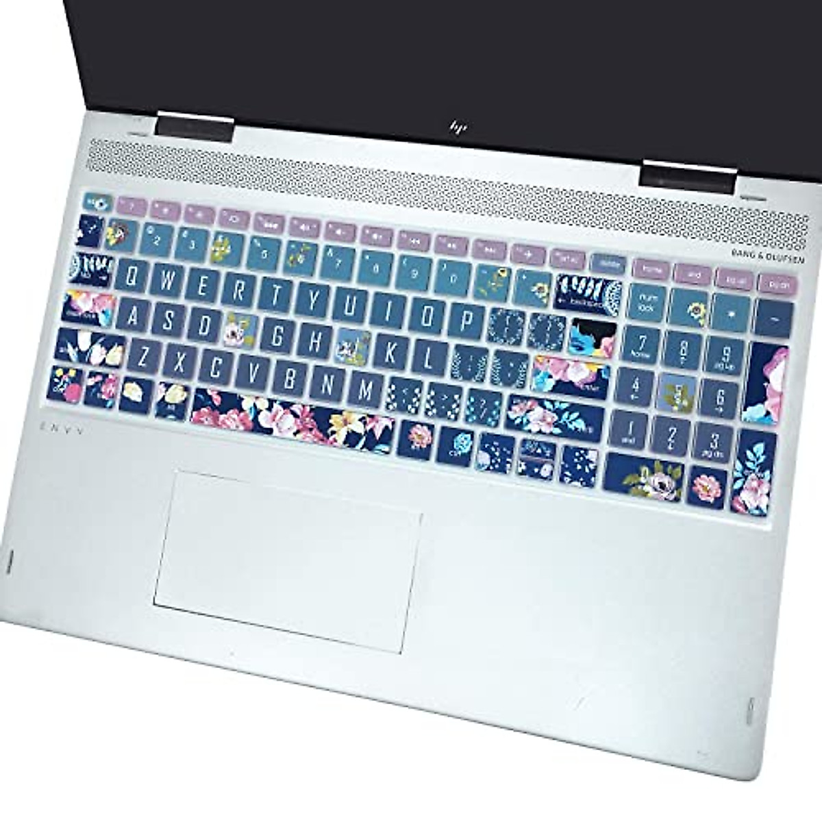 SANFORIN Keyboard Cover for HP Envy x360 15m-bp/bq /2020 2019 HP Pavilion 15/ HP Pavilion x360 15.6” Series/HP Envy 17 17.3" Series/HP Laptop 15t 17t 17-ca0011nr 17-by0040nr, Red Flower