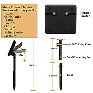 2-Pack 200 LED Solar Fairy Lights Outdoor, Upgraded Oversize Lamp Beads & Super Bright Solar String Lights Outoor, 8 Modes Solar Lights for Garden Patio Decorations