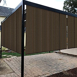 Coarbor Outdoor Roll up Shades Blinds for Porch Patio Shade Exterior Roller Shade Privacy Shade Screen for Deck Pergola Gazebo Brown 8'W x 6'H