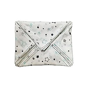 Angel-in-Moms [15 Packs] Natural Cotton 100% Soft Muslin Jacquard Embossed Gauze Handkerchief, Face Washcloth, Makeup Towel, Wide 14 x 14 inch, Scandinavian Pattern Bath Towel(Iceland Star Blue)