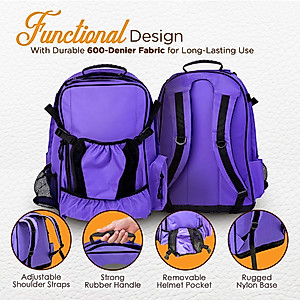 Huntley Equestrian Backpack, Purple, One Size