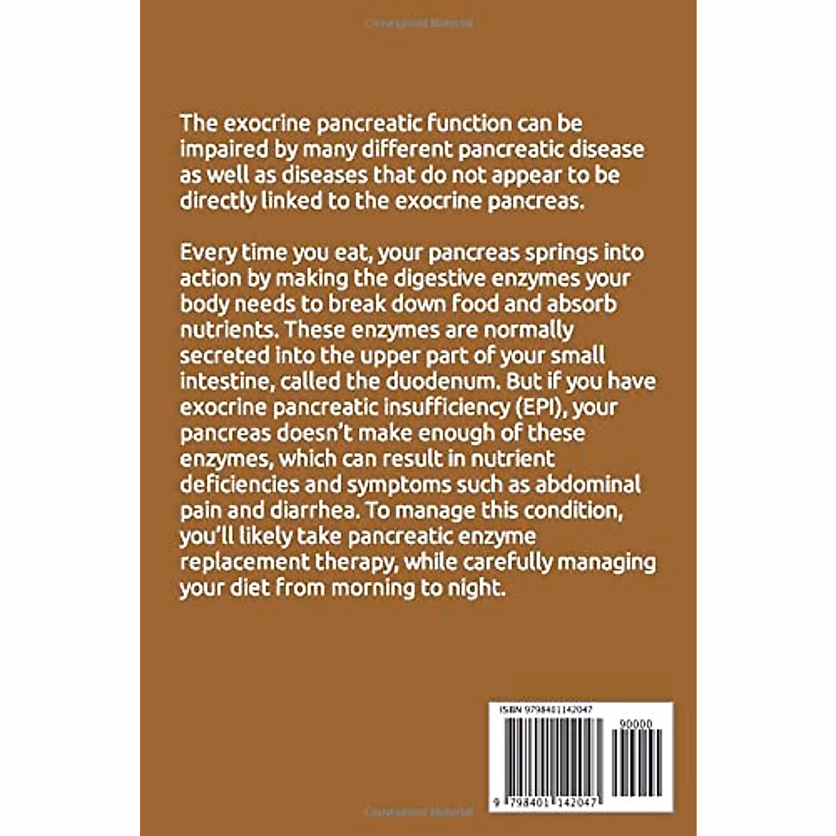 EXOCRINE PANCREATIC INSUFFICIENCY COOKBOOK: Delicious Exocrine Pancreatic Recipes To Reduce Inflammation, Control Pain, Manage Mild And Chronic Pancreatitis