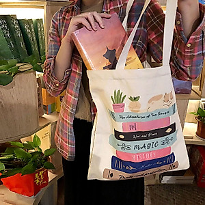 Canvas Tote Bag with Interior Pocket, Canvas Book Tote, Large Shoulder Bag, Portable washable ladies grocery shopping gift bag, canvas tote bag for women, canvas shopping bags, tote bag aesthetic
