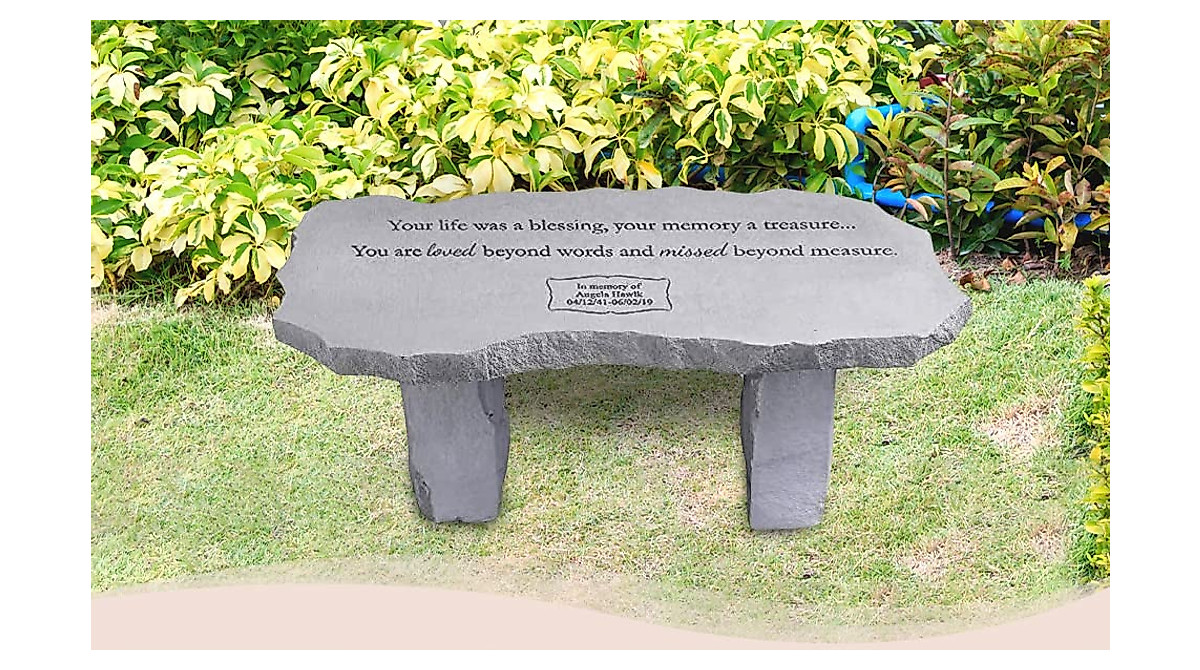 Personalized Garden Memorial Bench - Weatherproof & USA Made