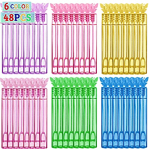 48 Pcs Butterfly party favors Butterfly , 6 Colors Mini bubble wands Neon Bubble Butterfly Theme Toys for Kids Boy Girl