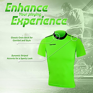 Vizari Velez Jersey for Men and Women | 100% Polyester Adult Soccer Goalie Jersey for Exceptional Performance Neon Green