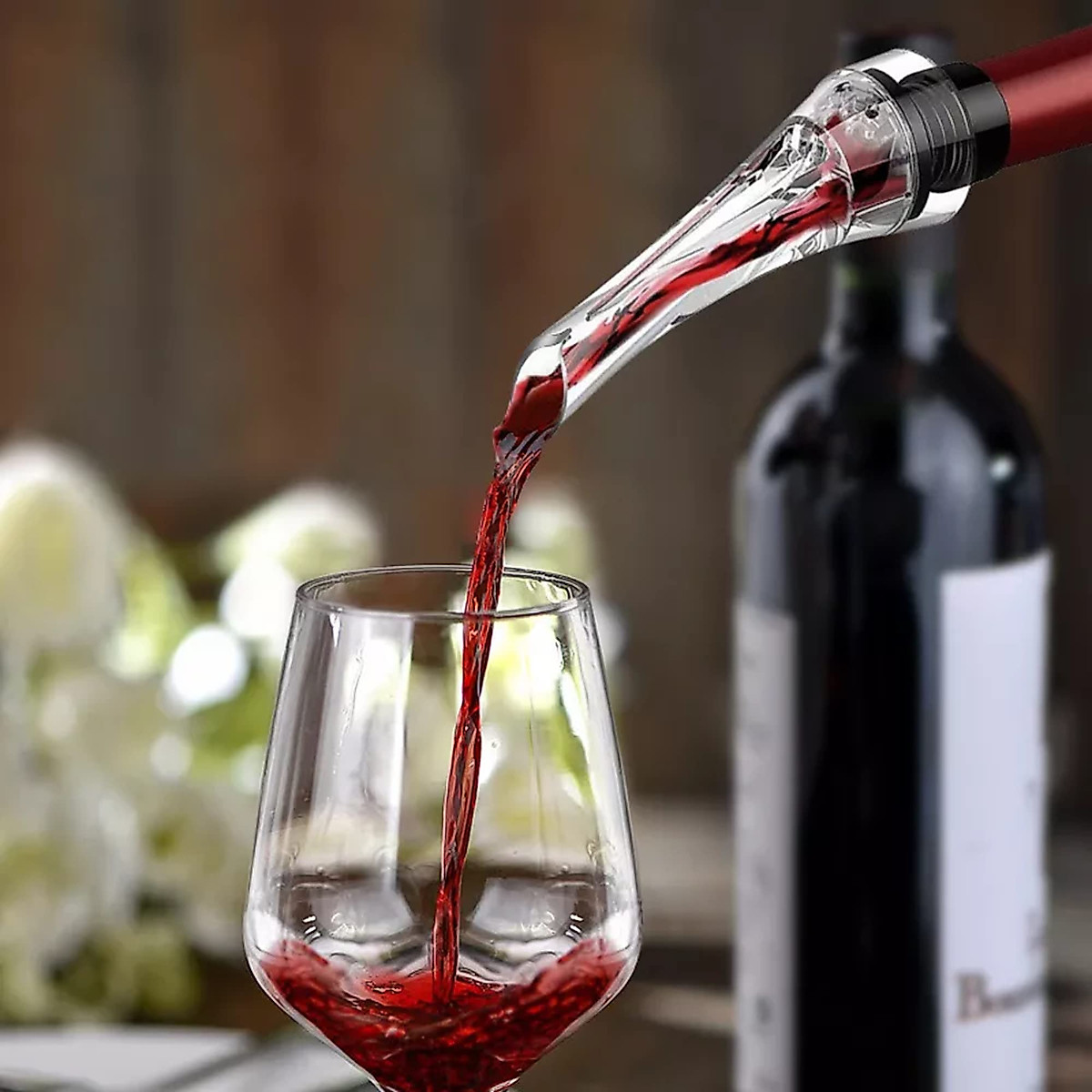 Wine Pourer Aerator Wine Aerator Pourer Spout Wine Decanter Wine Accessories and Gifts, Wine Aerator for Wine Bottle Wine Gifts for Women and Men Wine Air Aerator Pourer Clear