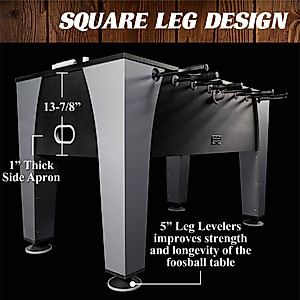 Soccer Foosball Table and Balls Set for Adults, Kids - Arcade Football Game Room Furniture 54 in