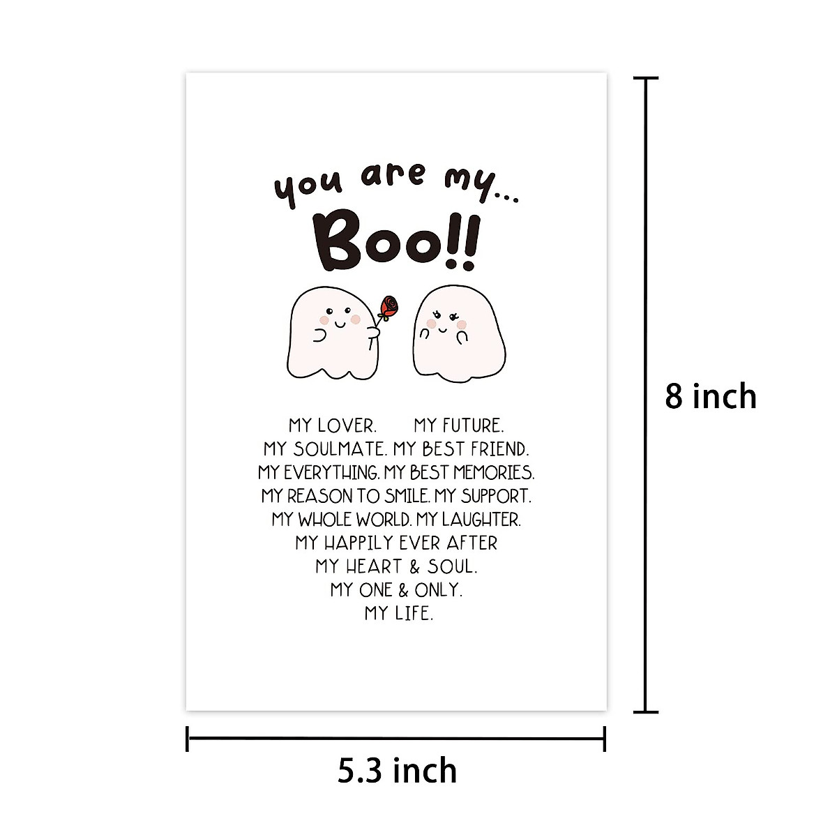 Ulbeelol You Are My Boo Card, Halloween Love Card, Halloween Anniversary Card, Funny Halloween Card for Husband Boyfriend...