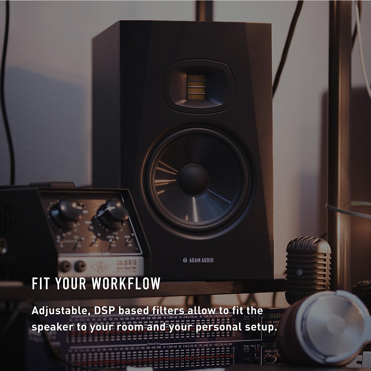 ADAM Audio T7V Studio Monitor for recording, mixing and mastering, Studio Quality Sound (Single)