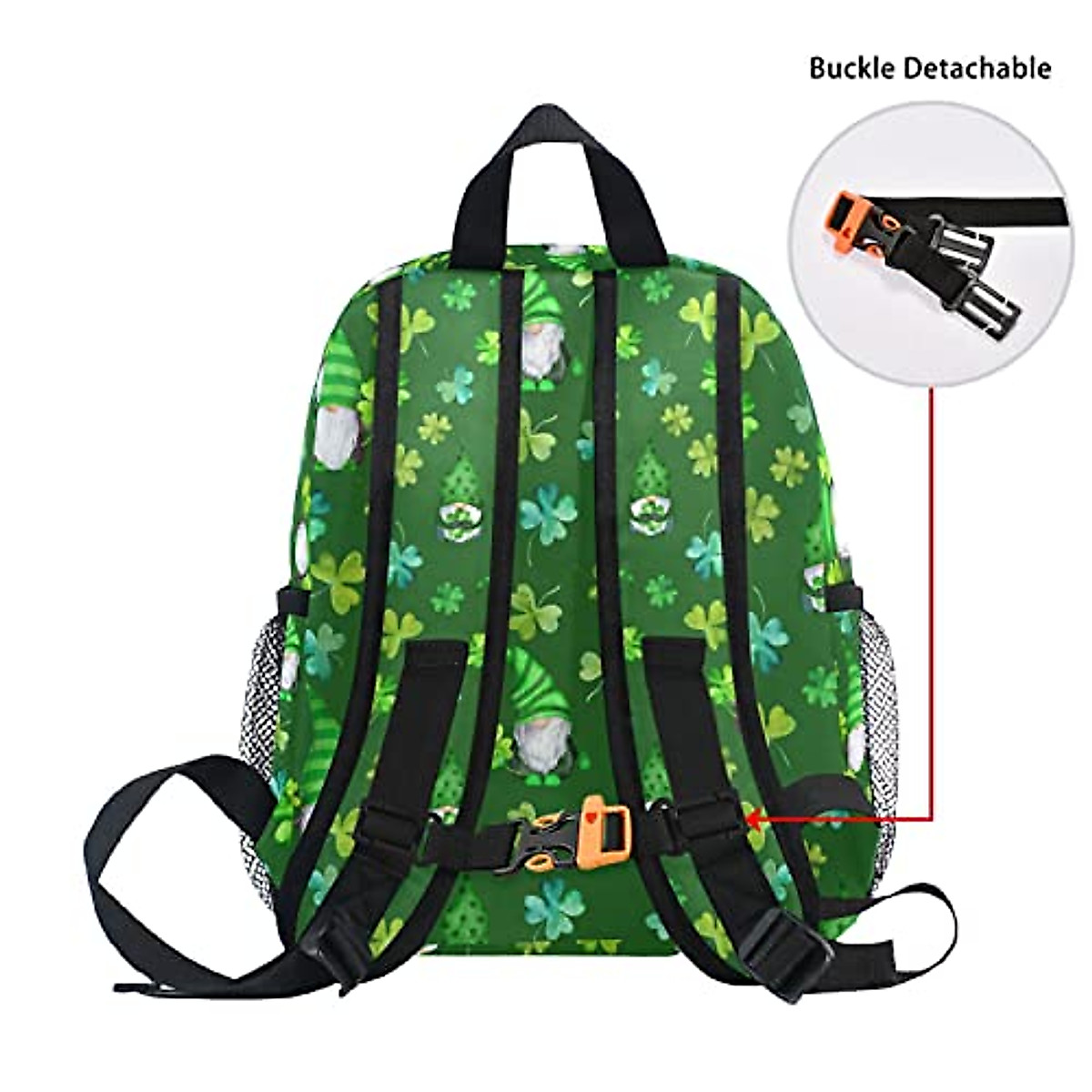 St Patrick Day with Gnomes Mini Backpack for Boys Girls Kid Toddler Preschool Bookbag Student Bag Travel Daypack