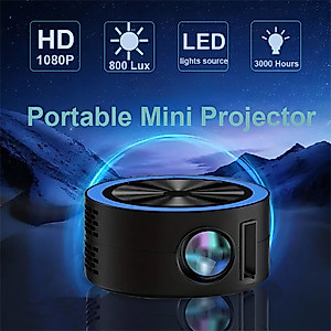 Portable 1080P Mini Projector for Outdoor Movies
