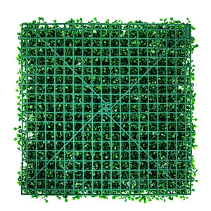 VEVOR Artificial Boxwood Panels 48PCS 10" x 10", UV-Anti Boxwood Hedge Wall Panels, Artificial Grass Backdrop Wall 1.6", Green Grass Wall for Decor Privacy Fence Indoor Outdoor Garden Backyard