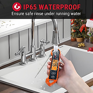 ThermoPro TP19H Digital Meat Thermometer for Cooking with Ambidextrous Backlit and Motion Sensing Kitchen Cooking Food Thermometer for BBQ Grill Smoker Oil Fry Candy Instant Read