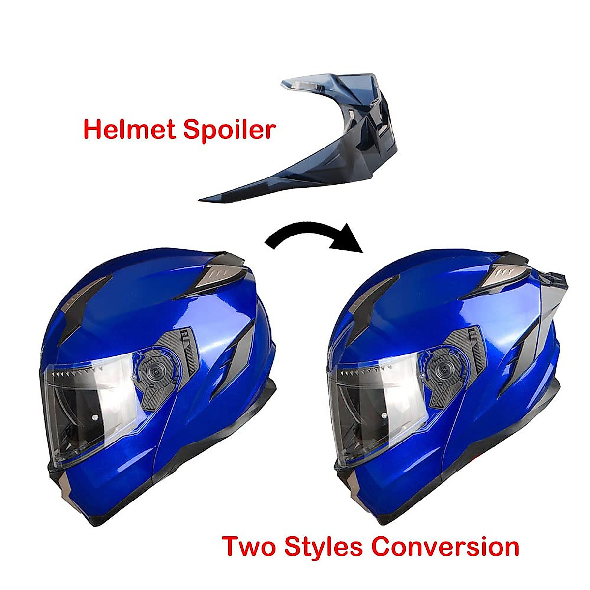 1Storm Motorcycle Modular Full Face Helmet DOT Adults Street Bike Flip up Dual Visor Sun Inner Shield Anti Fog Pinlock Ready Shield: Glossy Blue