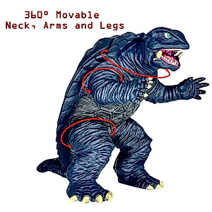 TwCare Gamera Figure 1995, Godzilla Toy Action Figure: King of The Monsters, Movie Series Movable Joints Soft Vinyl, Travel Bag