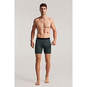 WANDER Mens Sport Underwear 3-Pack for Men Performance 6-inch Athletic Boxer Brief Tights Active Workout Underwear X-Large