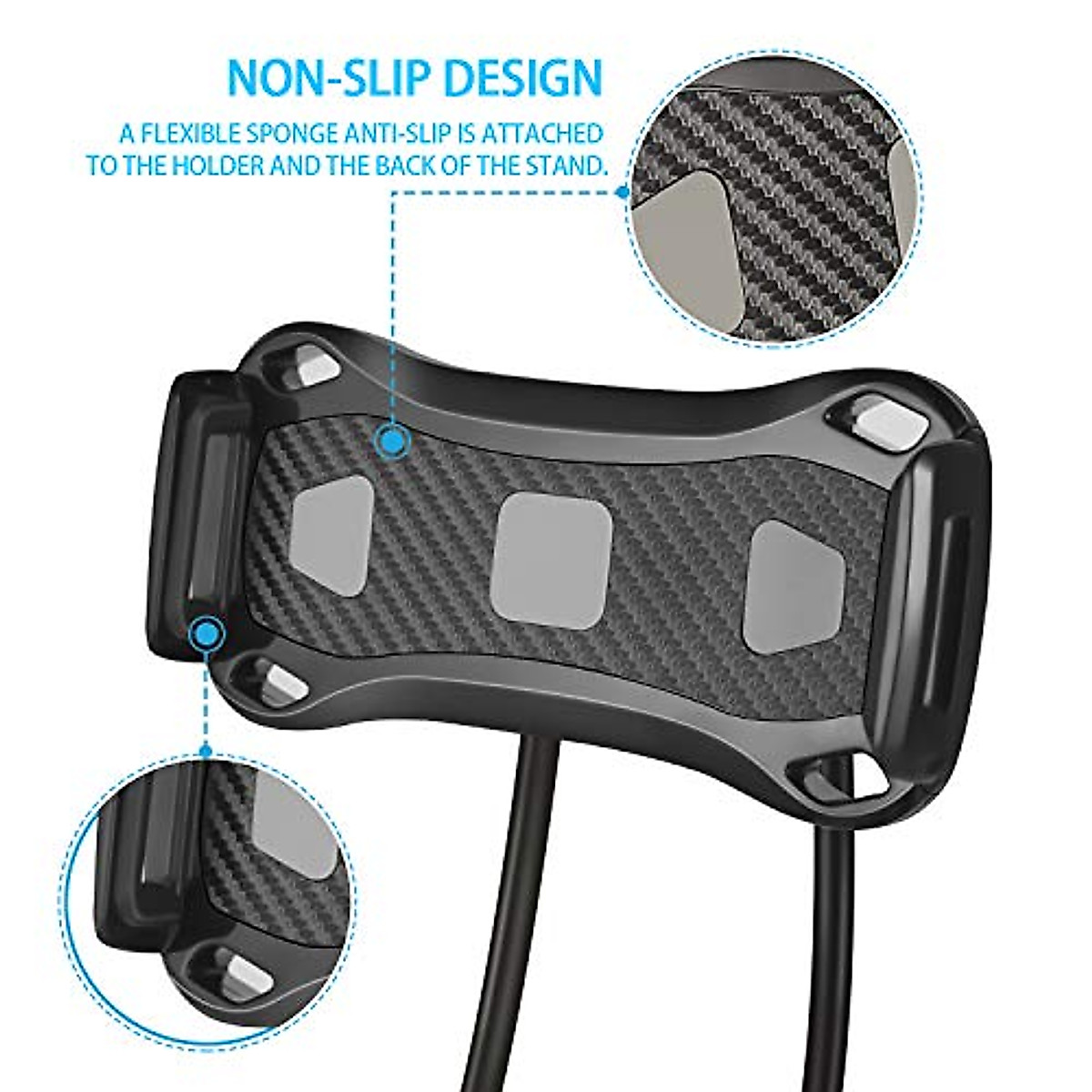 YUNLEJP Gooseneck Lazy Neck Phone Holder,Universal Mobile Phone Stand, Lazy Bracket, Flexible Mount Stand,Universal Mobile Phone Stand with Remote for Taking Videos & Group Photos (Black)