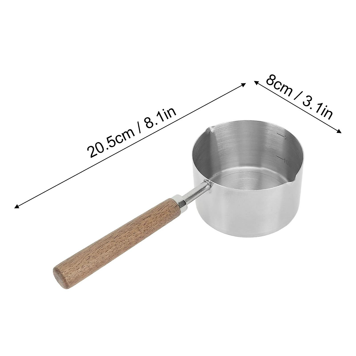 Mini Saucepan 304 Stainless Steel Comfortable Grip Prevent Scalding Portable Milk Butter Warmer Pot 200ml Kitchen Tools