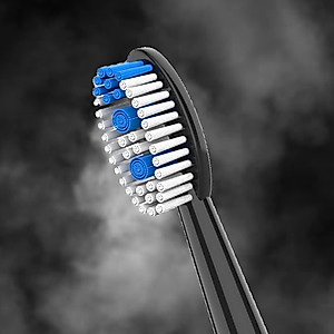 NetGen Replacement Sonic Toothbrush Heads | Soft and Comfortable Electronic Brush| Compatible with All NetGen Toothbrush Models | Black - Pack of 2