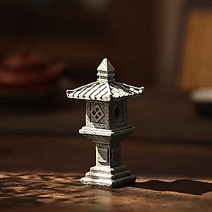 3 PCS Miniature Figurines Stone Pagoda Lantern Garden Statues Tiny Home Kit Meditation Accessories for Zen Garden Home Decor Yard Decorations Outdoor Statues Asian Garden Decor Japanese Gifts (2)