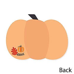 Big Dot of Happiness Fall Pumpkin - Thanksgiving Thank You Cards - Halloween Thank You Cards - Pumpkin Cutouts Cards - Pumpkin Thank You Cards- Thank You Cards with Envelopes - Set of 12