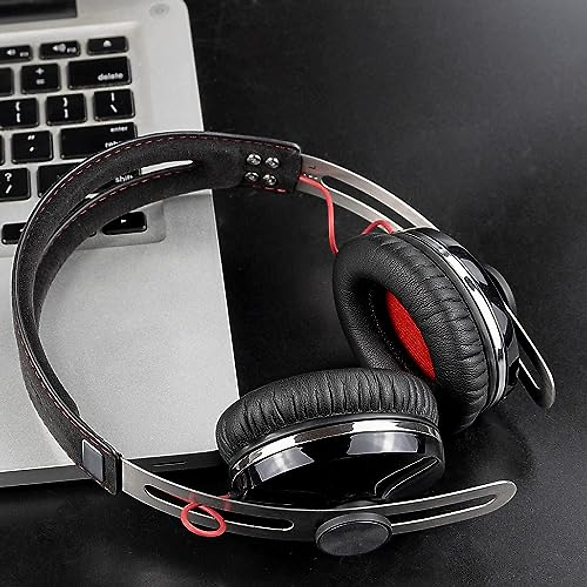 SOULWIT Earpads Replacement for Sennheiser Momentum On-Ear 1, On-Ear 2, On-Ear HD1 Headphones, Ear Pads Cushions with Noise Isolation High-Density Foam