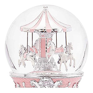 music Box Music Box - Horse Snowglobe Anniversary Christmas Birthday Gift for Wife Daughter Girlfriend Girl Wind Up Clockwork Musical Box Music box (Color : Black)