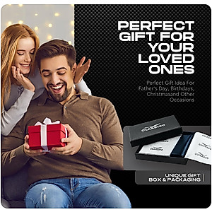 Wallet for Men’s - Genuine Leather Slim Bifold RFID Wallet - Gift for Men Packed in Stylish Gift Box