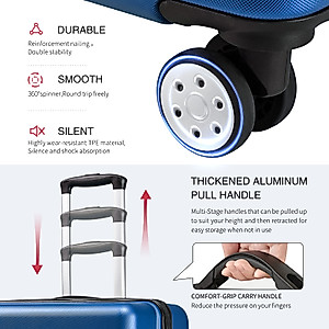 Fochier 3 Piece Expandable Luggage Set with TSA Lock, Hard Shell Rolling Suitcase Set with 4 Spinner Wheels for Women Man, 20 24 28 Inch