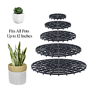 Patio & Deck Floor Protector (Set of 4) 12 in. Perfect Outdoor Plant Trivet Plant Stand Outdoor Plant Base Outdoor Plant Stands for Patio Deck Planter Plant Coaster Trivet Plant Deck protectors plants