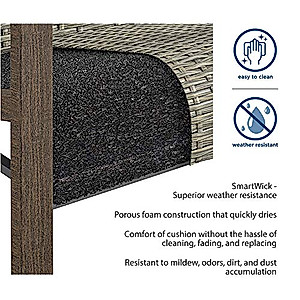 Cosco Outdoor Living SmartWick Chaise Lounger, Warm Gray (88463QDT1E)