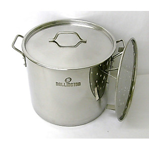 40 QT Quart 10 Gallon Stainless Steel Stock Tamale Steamer Pot Beer Brew Kettle