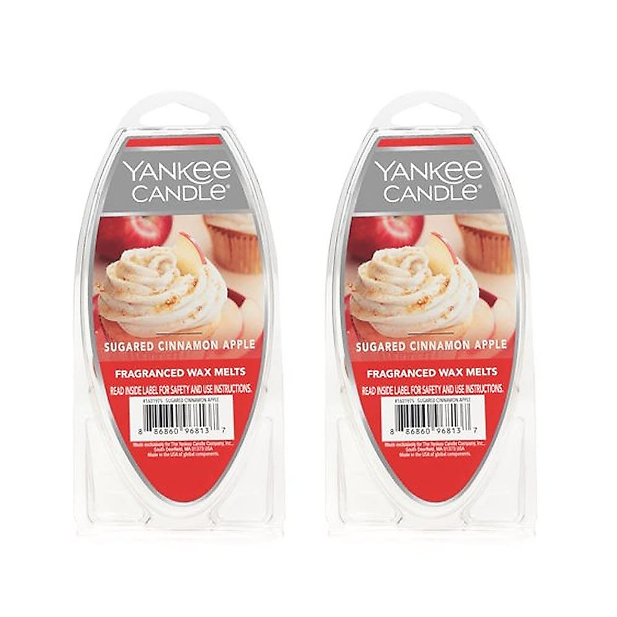 Yankee Candle Set of 2 Sugared Cinnamon Apple Fragranced Wax Melts