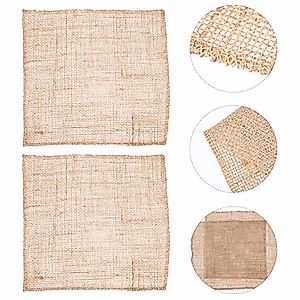 jojofuny Rustic Wedding Decor Rustic Wedding Decor 2pcs Burlap Placemats Beige Table mats Farmhouse Rustic Linen Table Mat Dinner placemats Jute Rustic Tablemats Cotton Placemats Cotton Placemats